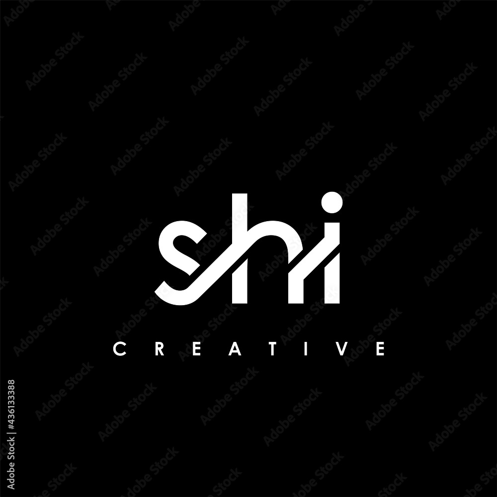 SHI Letter Initial Logo Design Template Vector Illustration Stock Vector | Adobe Stock