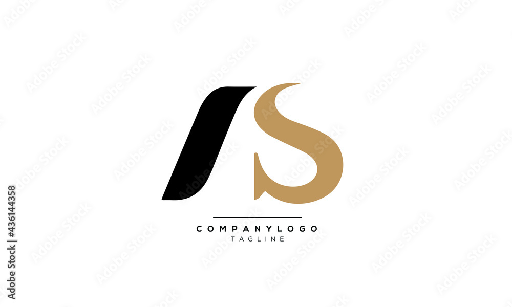 Alphabet letters Initials Monogram logo AS, AS INITIAL, AS letter Stock ...