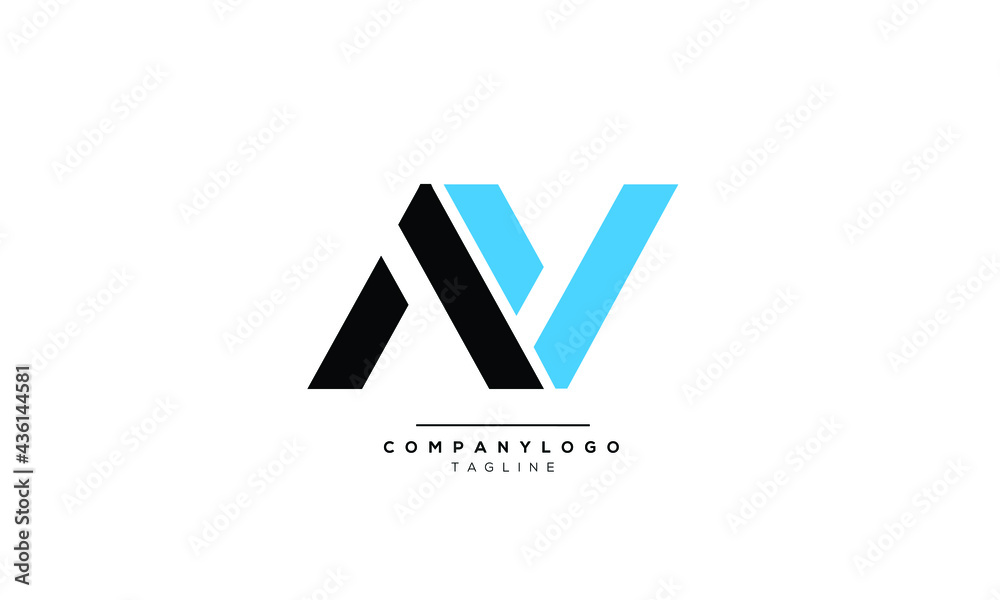 Alphabet letters Initials Monogram logo AV, AV INITIAL, AV letter Stock ...