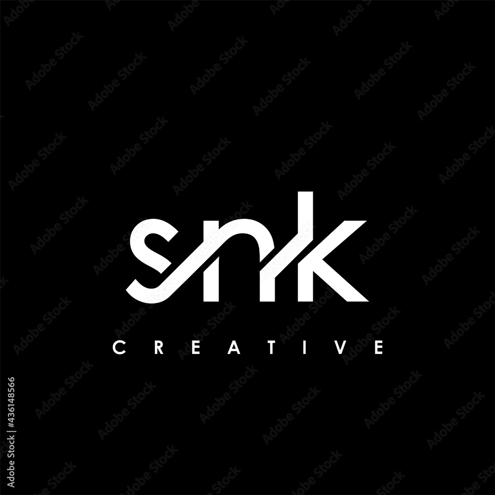 SNK Letter Initial Logo Design Template Vector Illustration Stock ...