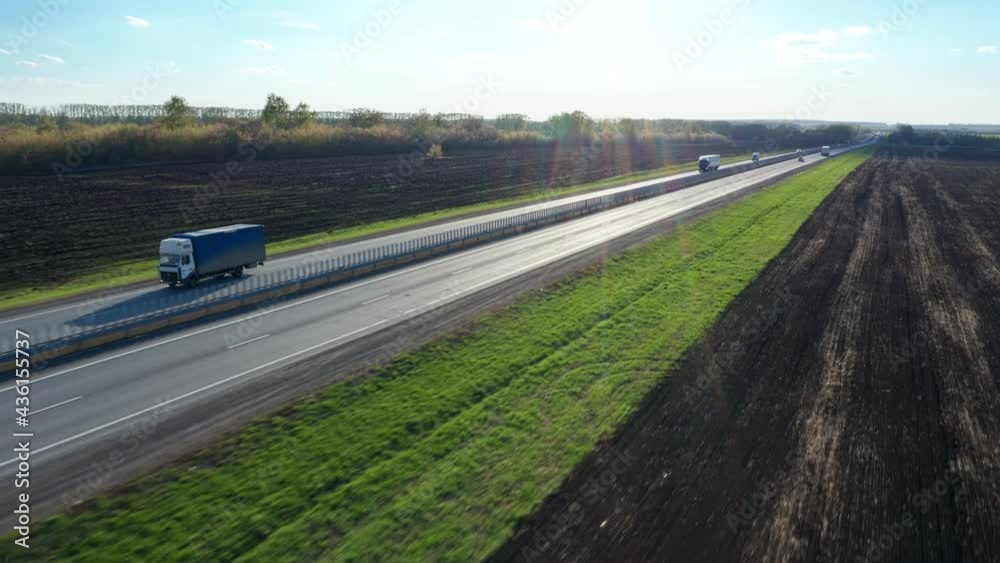 Growth in the segment of regional transportation. A few trucks with ...