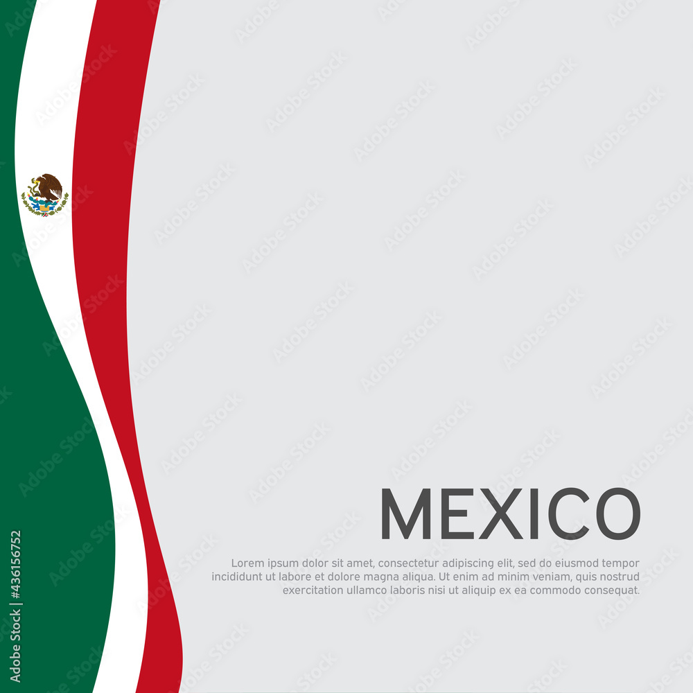 Abstract waving mexico flag. Creative background in mexico flag colors ...