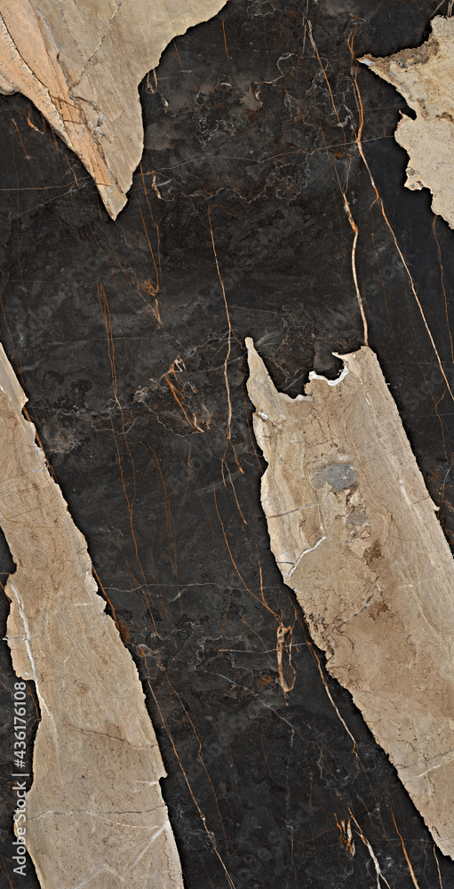 dark brown marble texture with beige patch Stock-Foto | Adobe Stock