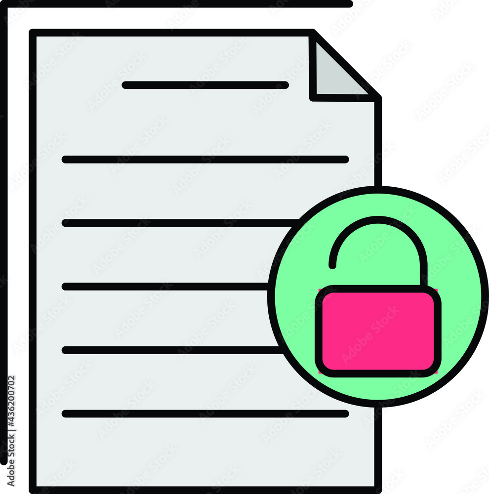 OS Security File permission Concept, Data Center and Web Hosting Symbol ...