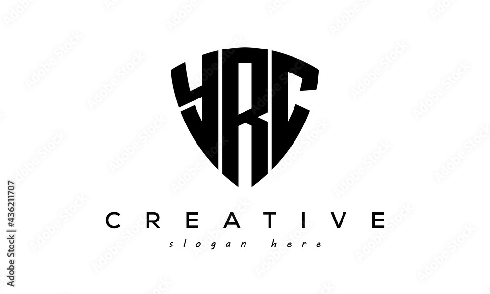 YRC letter creative logo with shield Stock Vector | Adobe Stock