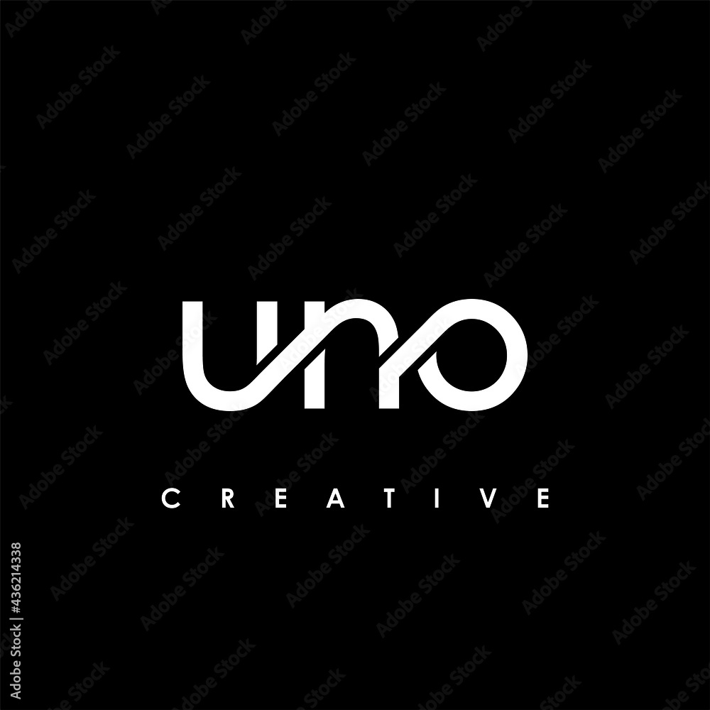 UNO Letter Initial Logo Design Template Vector Illustration Stock ...