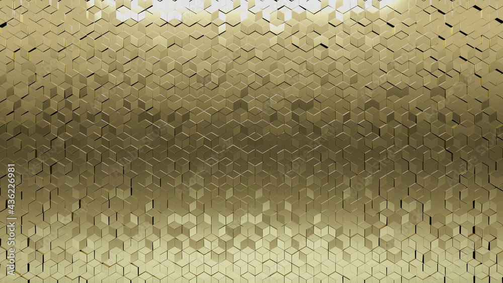 Gold, Polished Wall background with tiles. Luxurious, tile Wallpaper ...