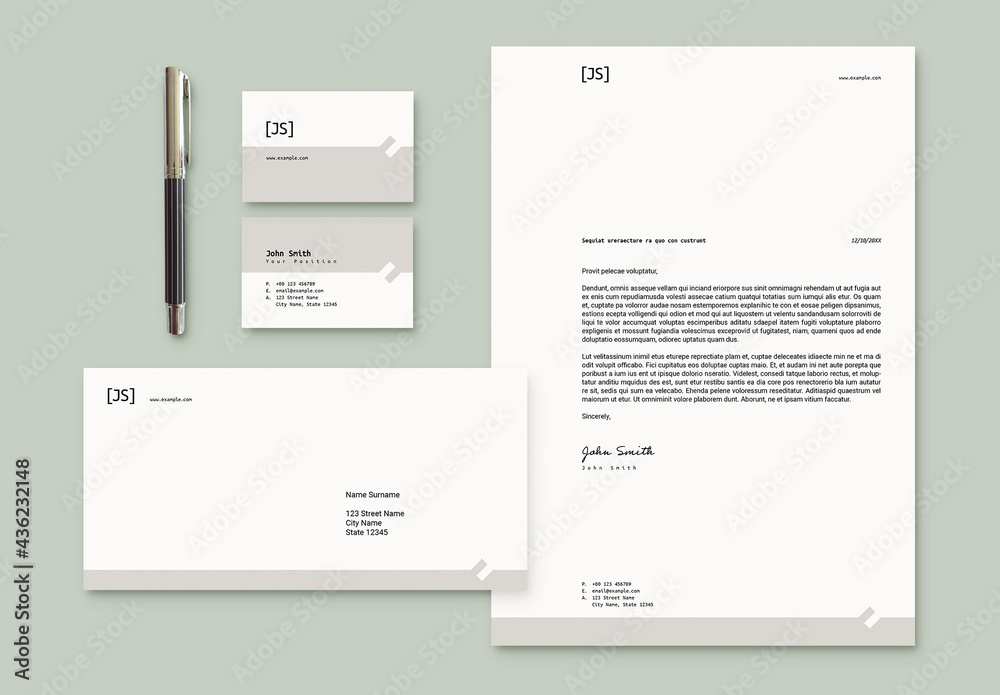 Business Stationery Set Layout Stock Template | Adobe Stock