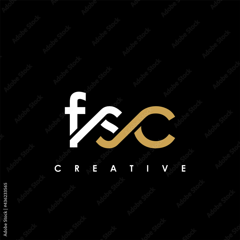 FSC Letter Initial Logo Design Template Vector Illustration Stock ...