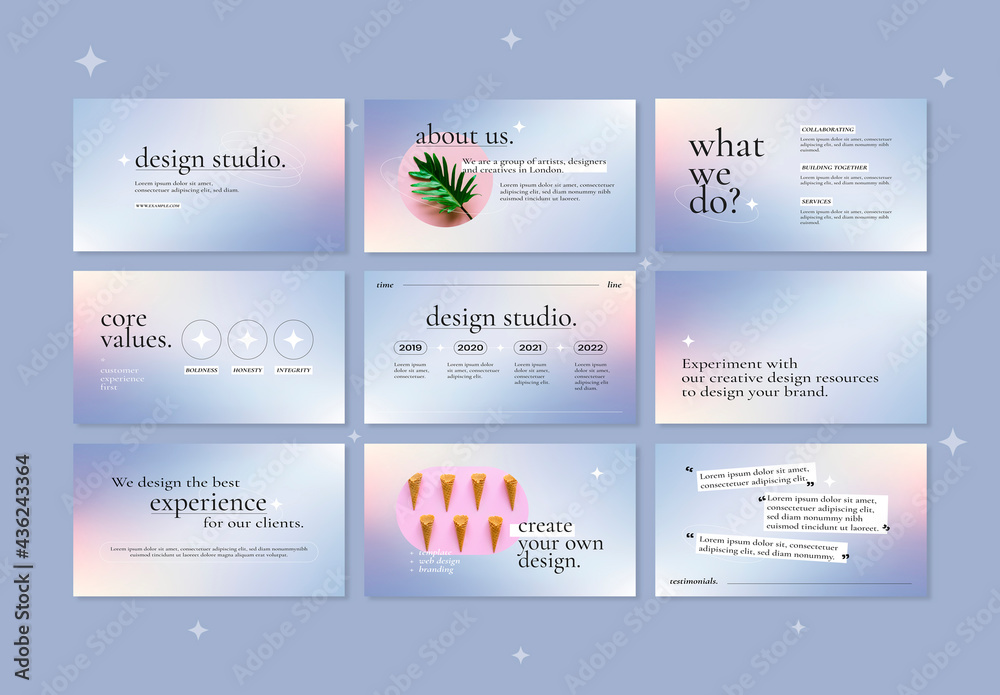 Gradient Business Presentation Layout Stock Template | Adobe Stock