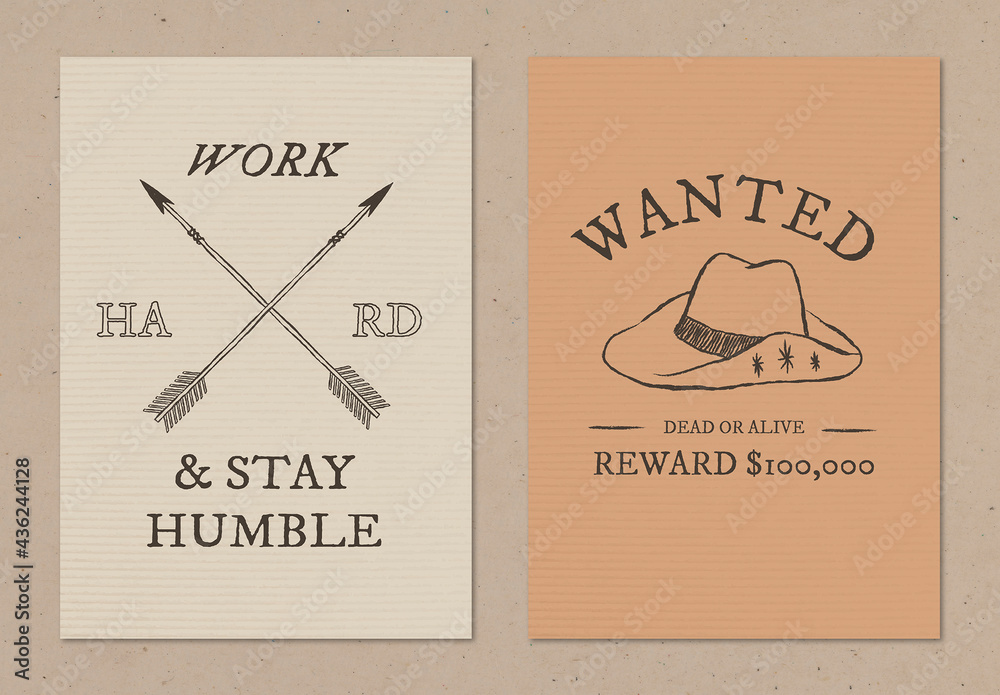 Western themed Poster Layout Stock Template | Adobe Stock