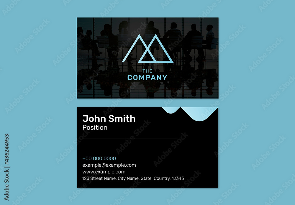 Printable Modern Business Card Layout Stock Template | Adobe Stock