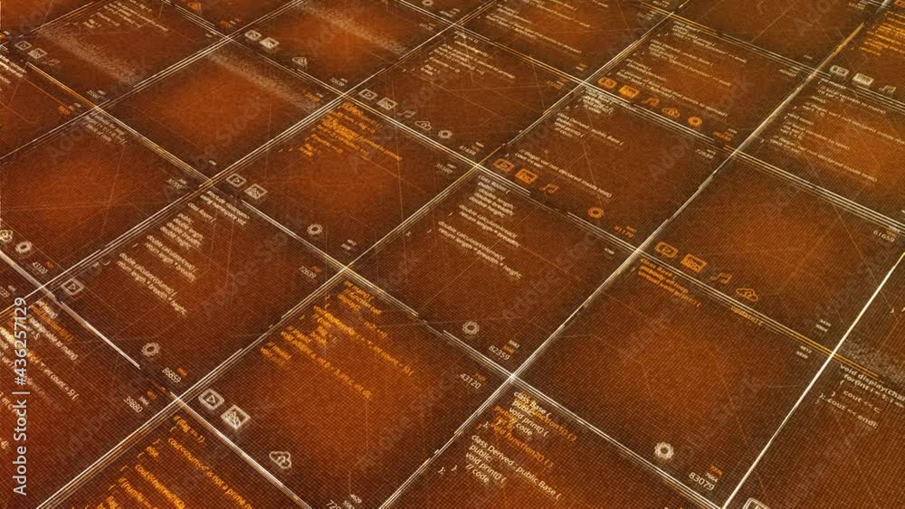 Bright Computer Background With Program Codes Animation Background With Computer Codes In