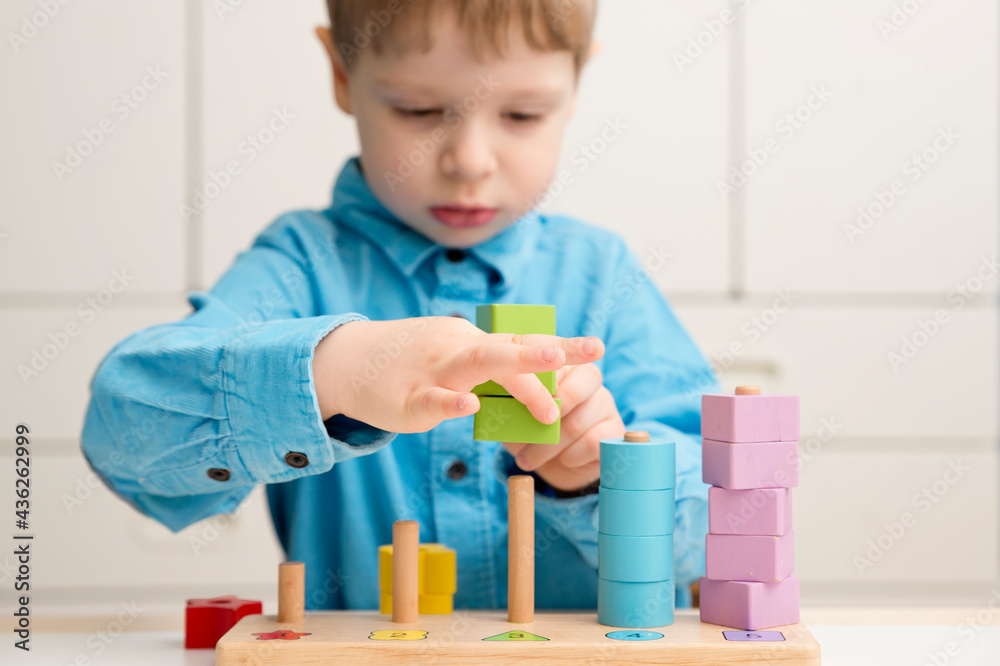 Learning counting, shapes and colors. Montessori type implement. wooden ... Learning counting, shapes and colors. Montessori type implement. wooden ...