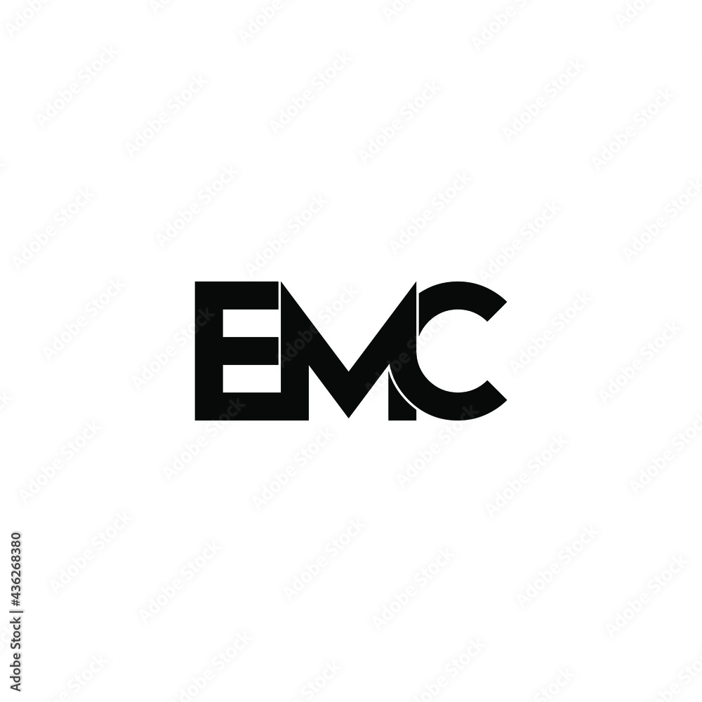 emc letter original monogram logo design Stock Vector | Adobe Stock
