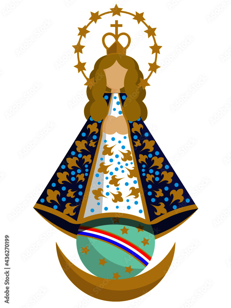 Virgen de Caacupé Stock Vector | Adobe Stock