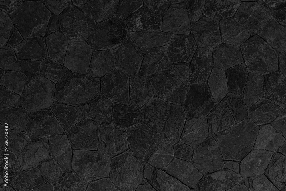 Building exterior black granite block wall texture and background ...