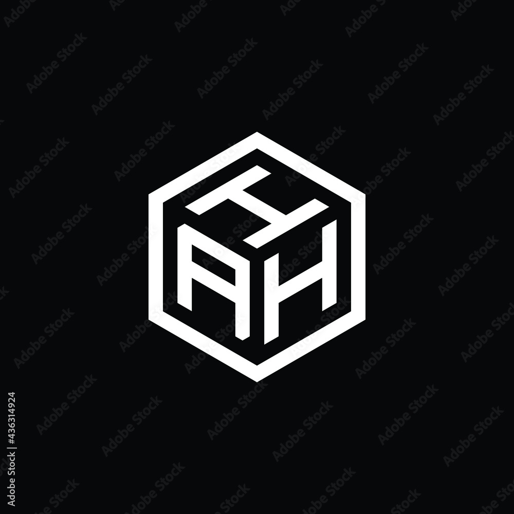 AHI letter logo design. AHI letter in polygon shape. IAH Creative three ...