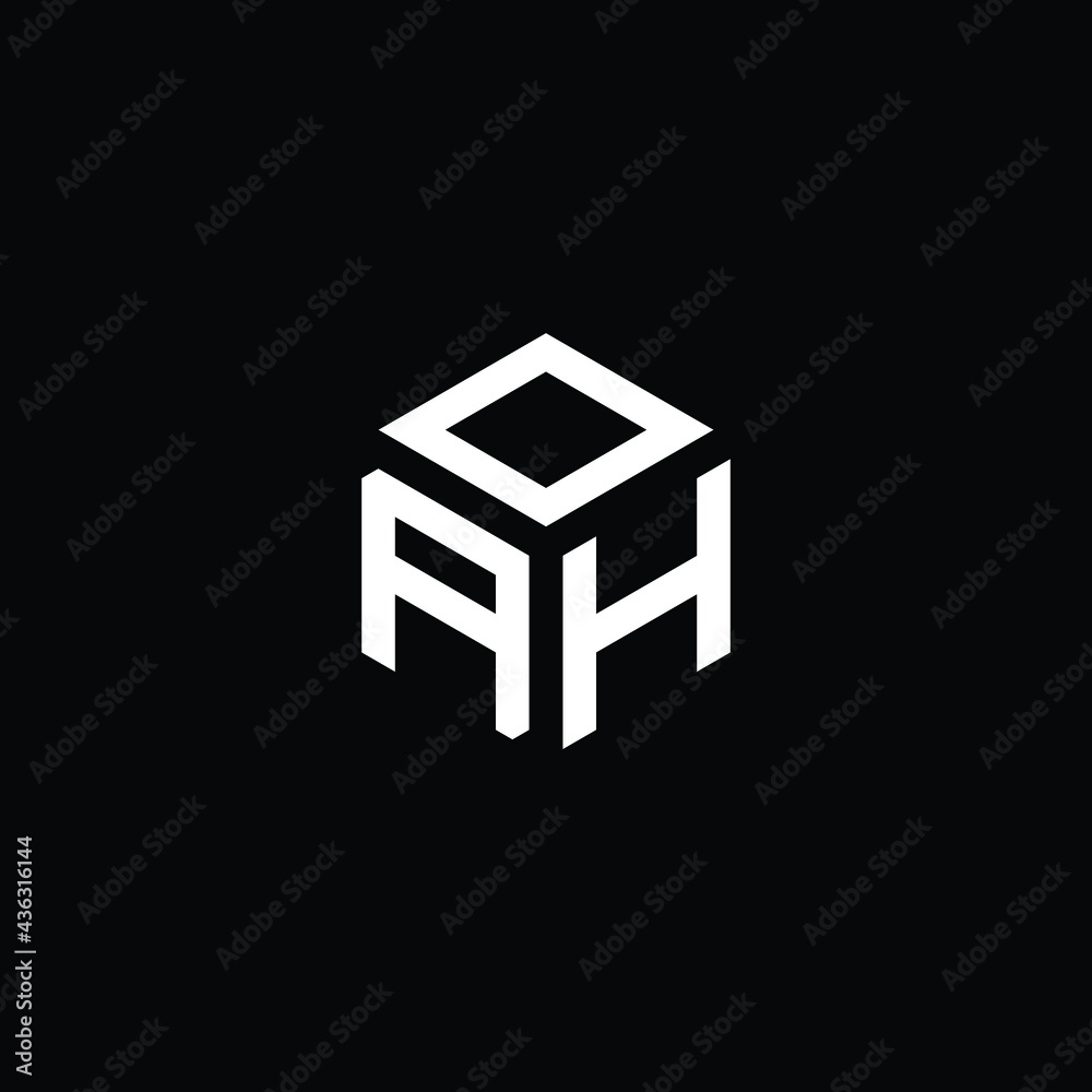 AHO letter logo design. AHO letter in polygon shape. OAH Creative three ...