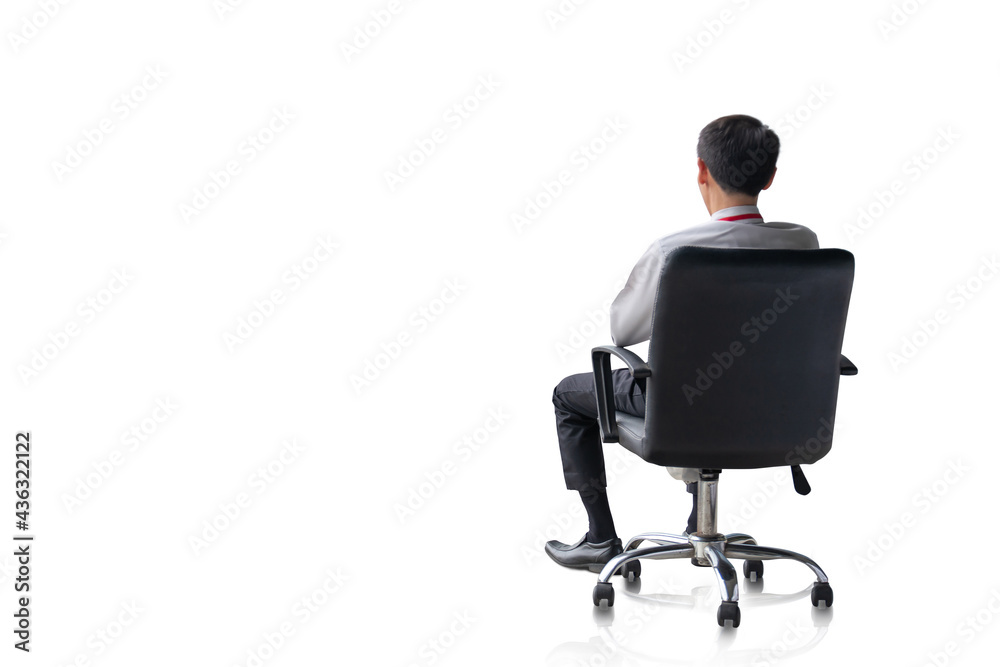 Man Sitting In Chair Back