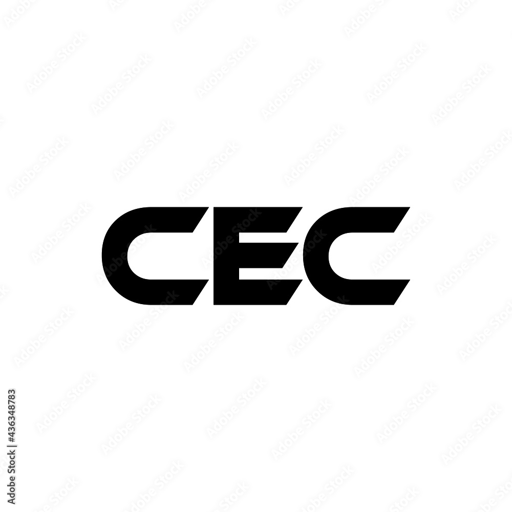 CEC letter logo design with white background in illustrator, vector ...