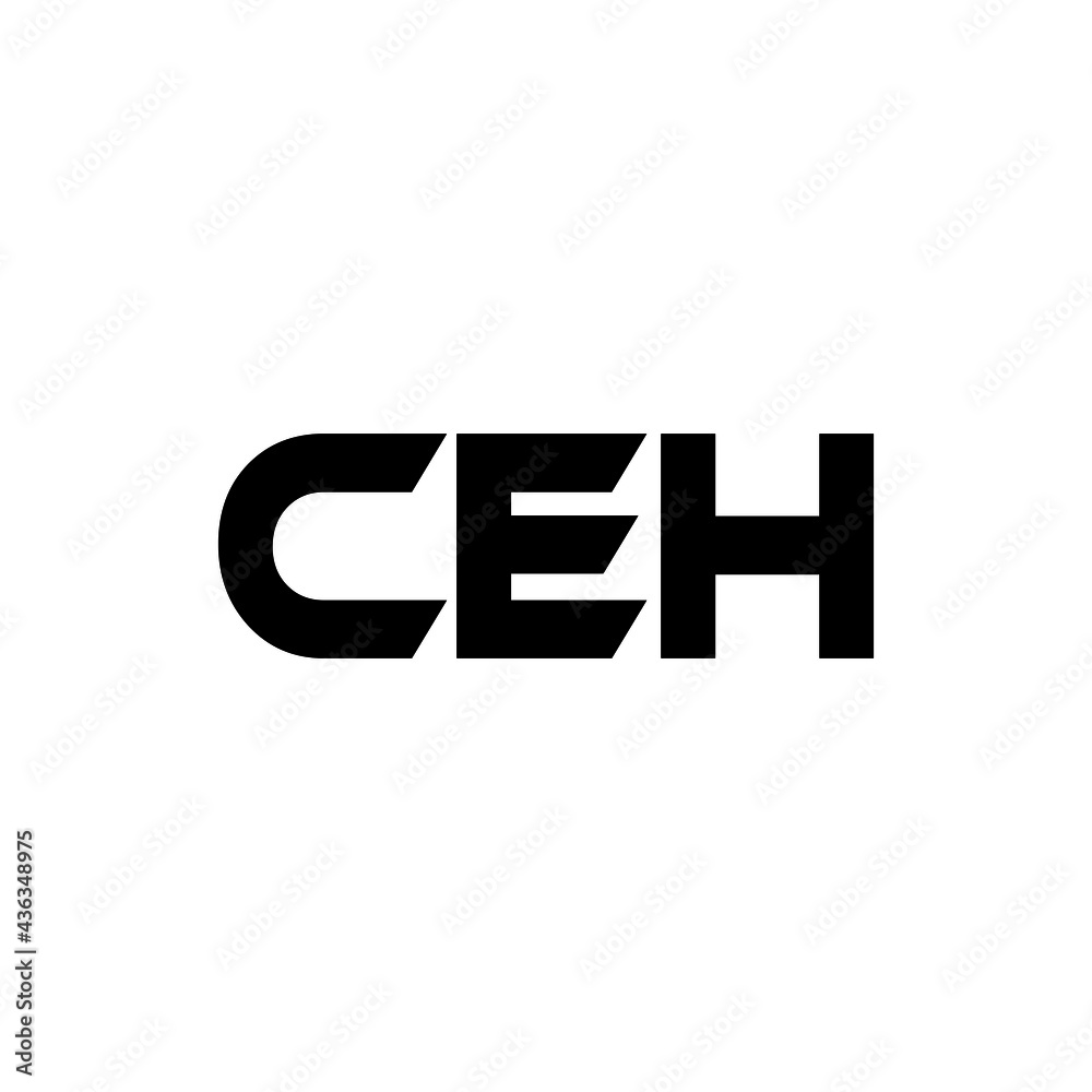 CEH letter logo design with white background in illustrator, vector ...