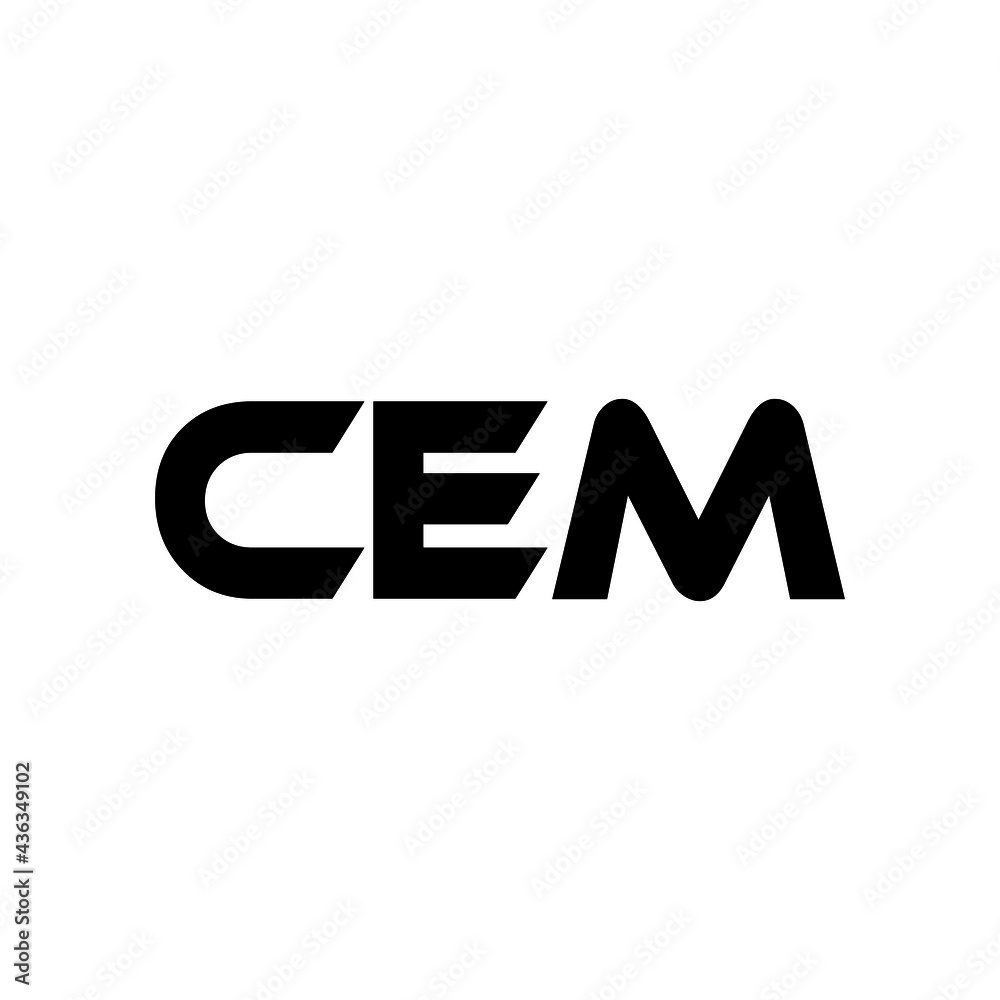 Vecteur Stock CEM letter logo design with white background in ...