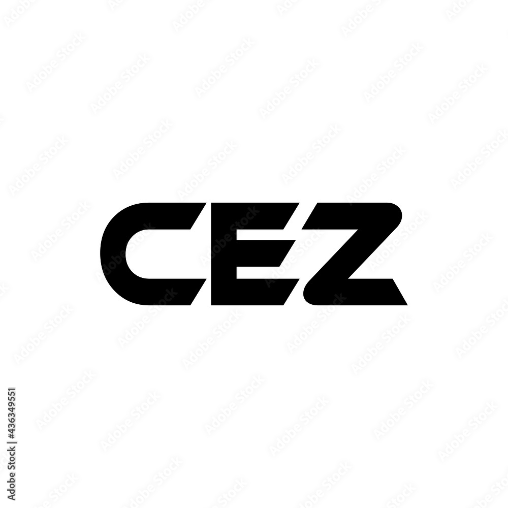 CEZ letter logo design with white background in illustrator, vector ...
