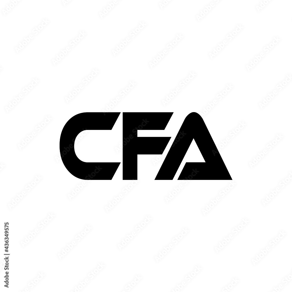 CFA letter logo design with white background in illustrator, vector ...