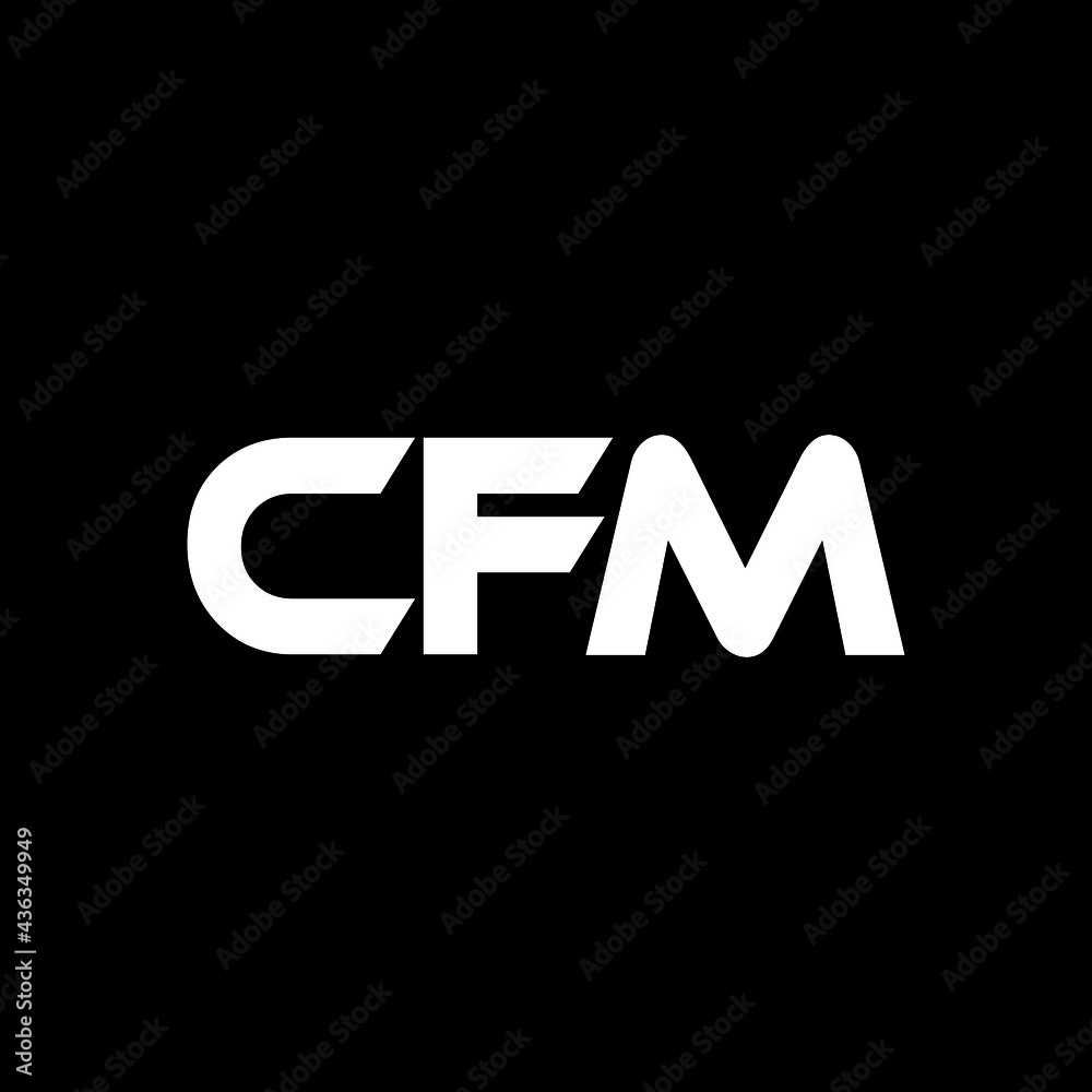 CFM letter logo design with black background in illustrator, vector ...