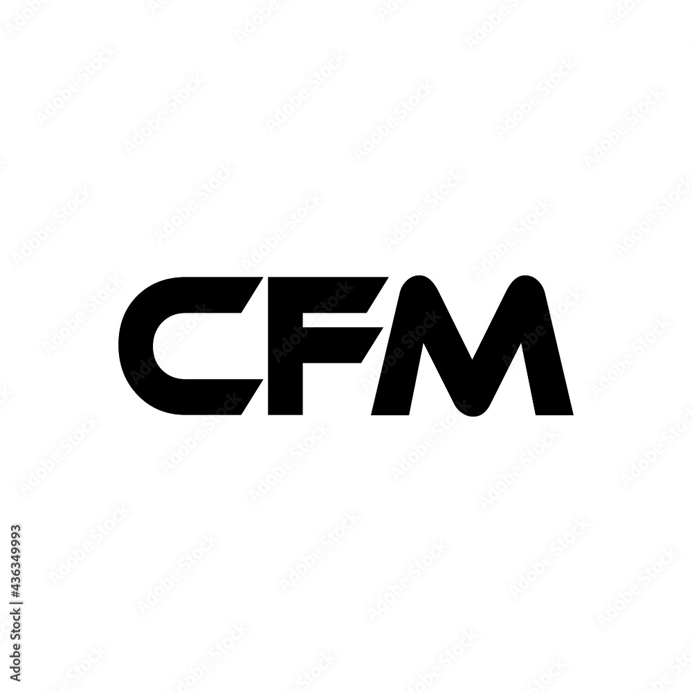 CFM letter logo design with white background in illustrator, vector ...