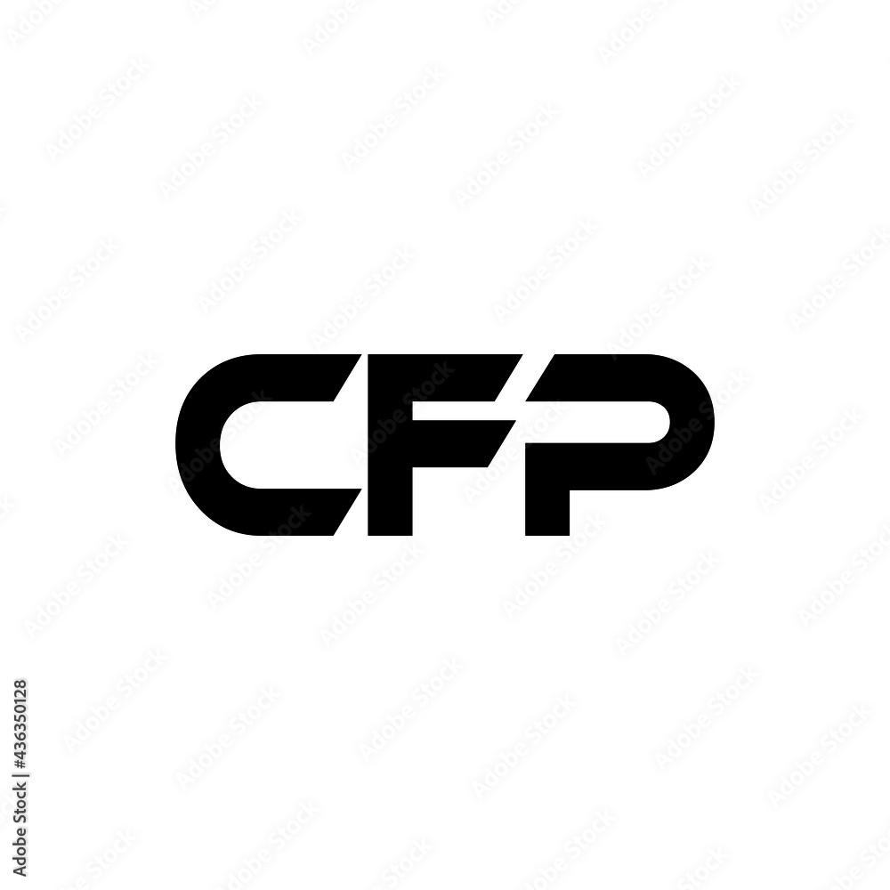 CFP letter logo design with white background in illustrator, vector ...