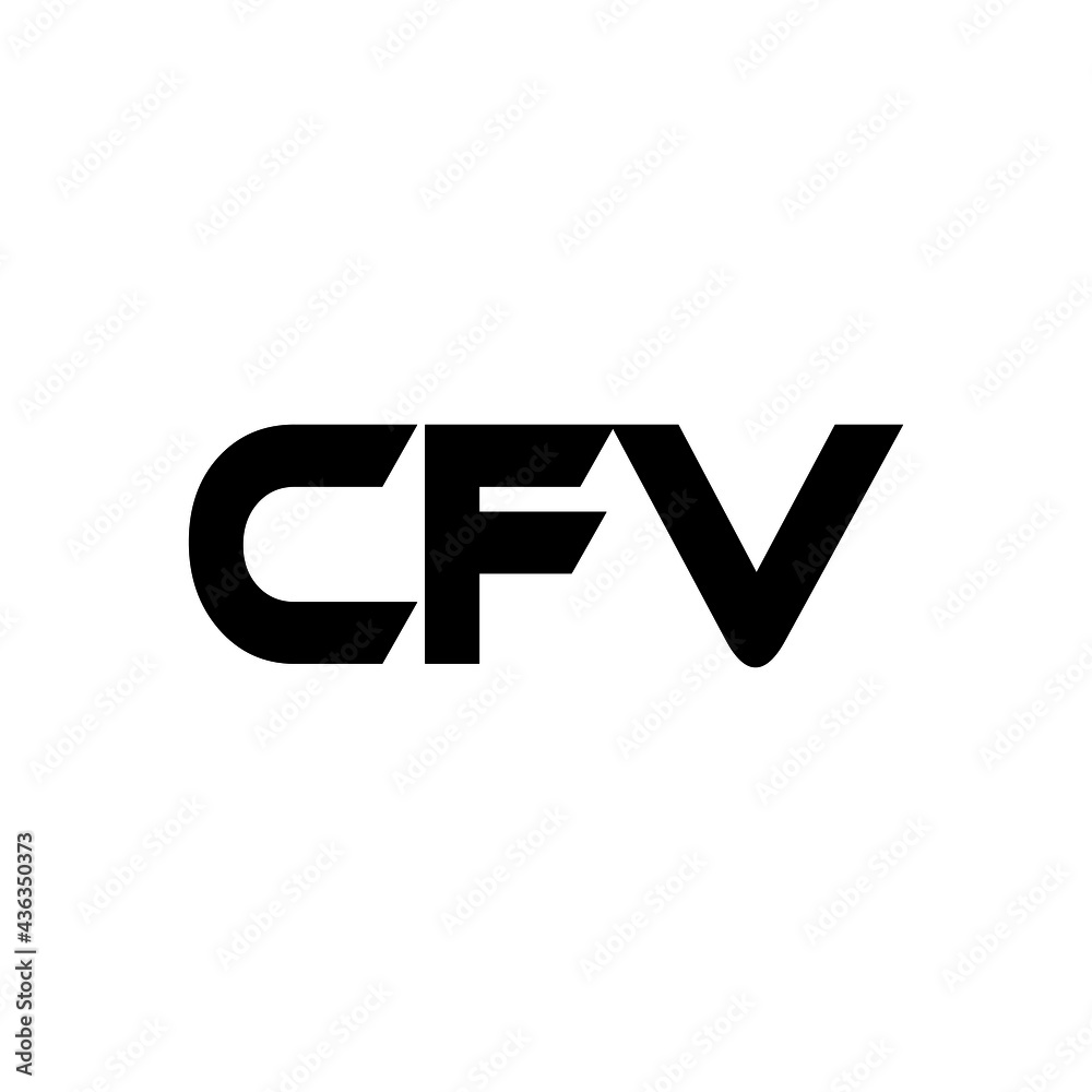 CFV letter logo design with white background in illustrator, vector ...