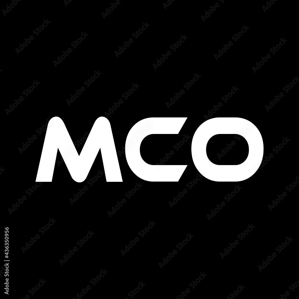 MCO letter logo design with black background in illustrator, vector ...