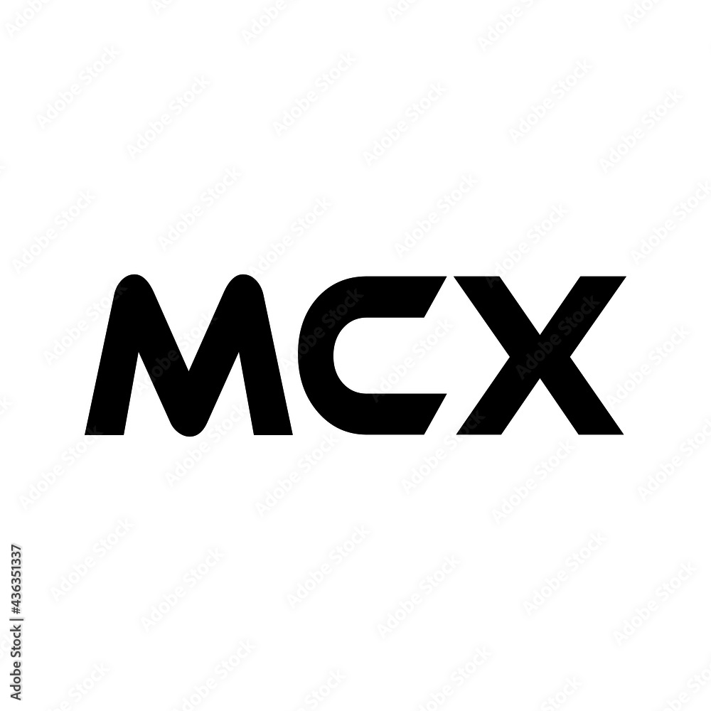 MCX letter logo design with white background in illustrator, vector ...
