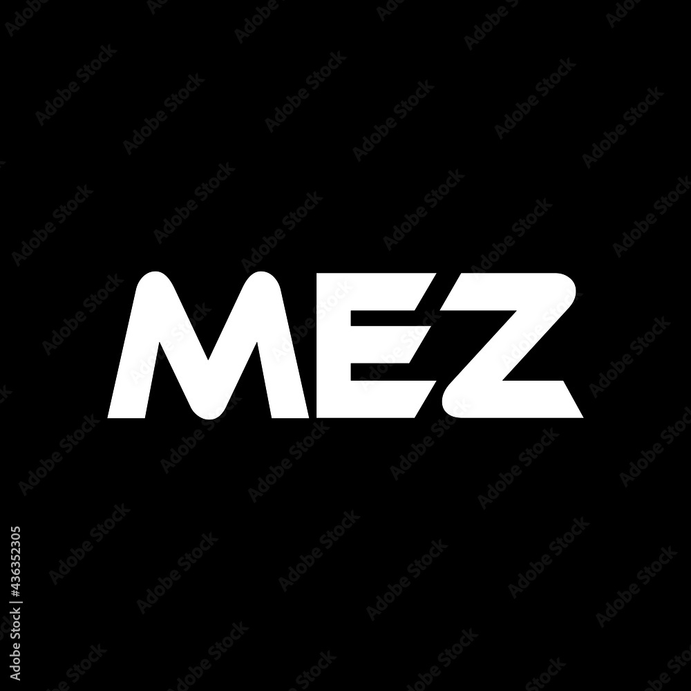 MEZ letter logo design with black background in illustrator, vector ...