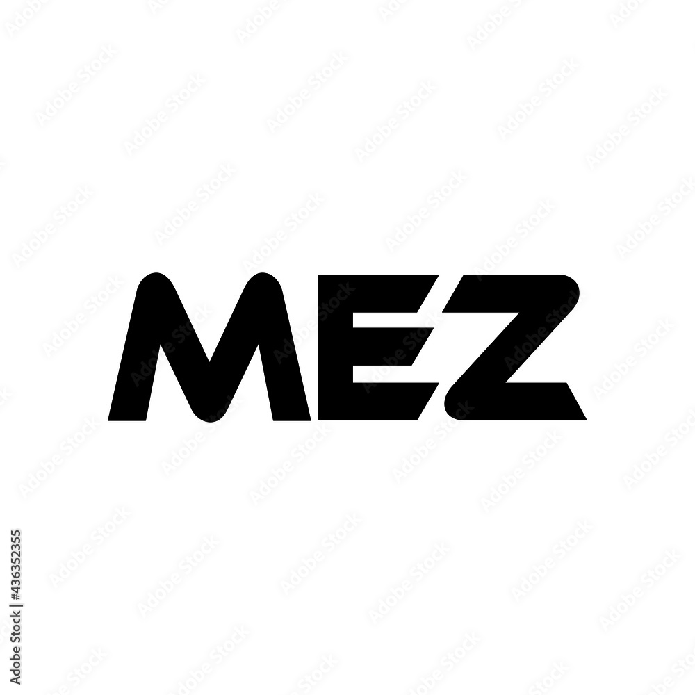 MEZ letter logo design with white background in illustrator, vector ...