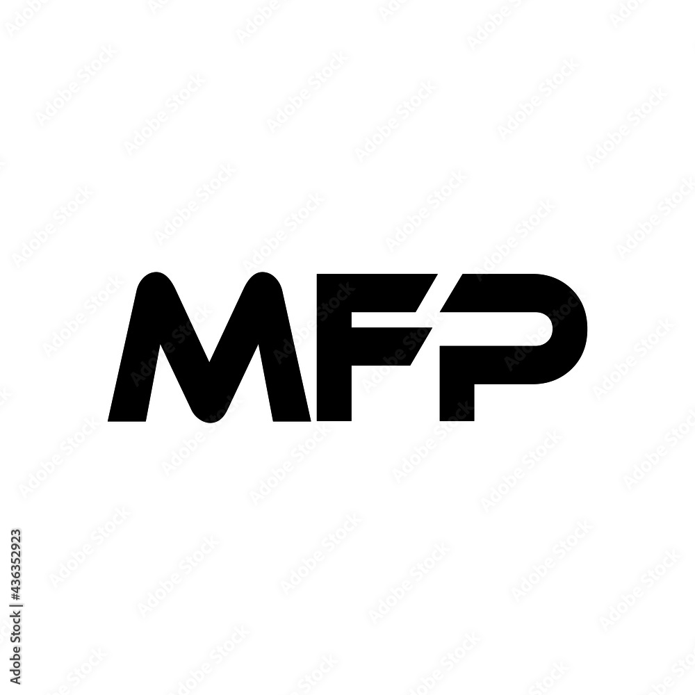 Vecteur Stock MFP letter logo design with white background in ...