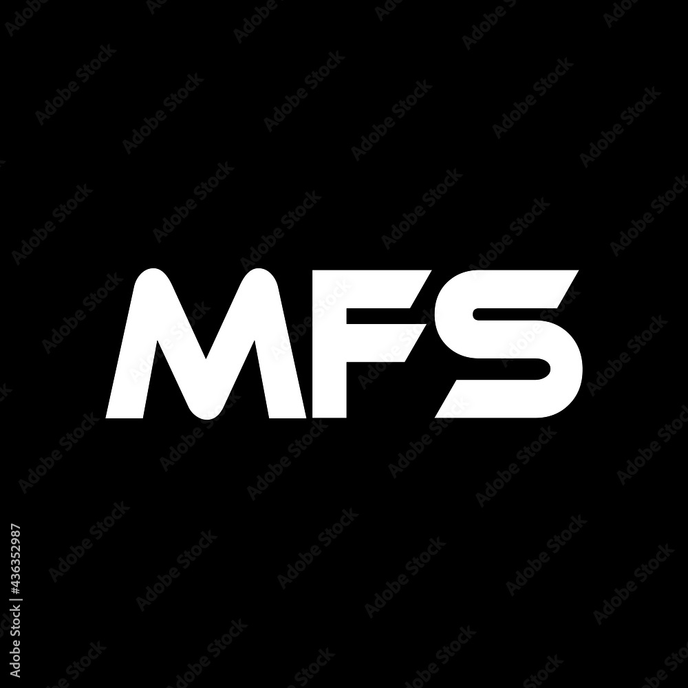 MFS letter logo design with black background in illustrator, vector ...