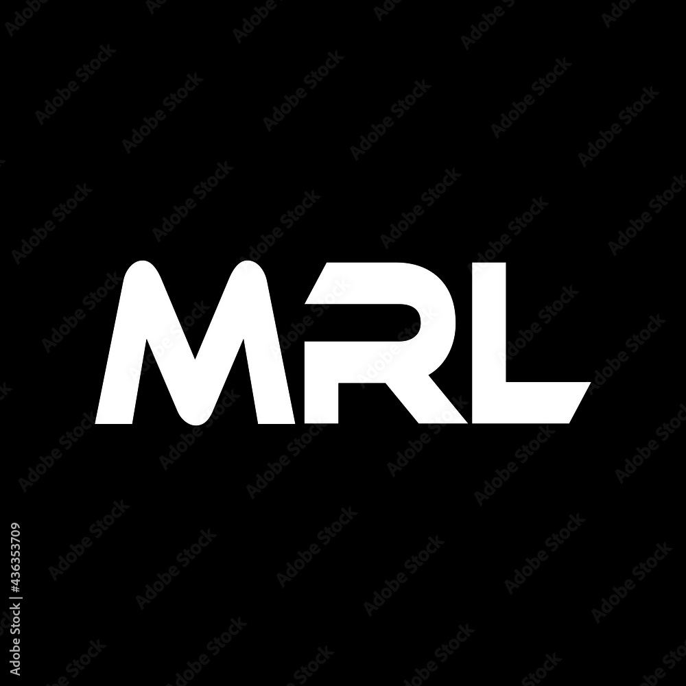 MRL letter logo design with black background in illustrator, vector ...
