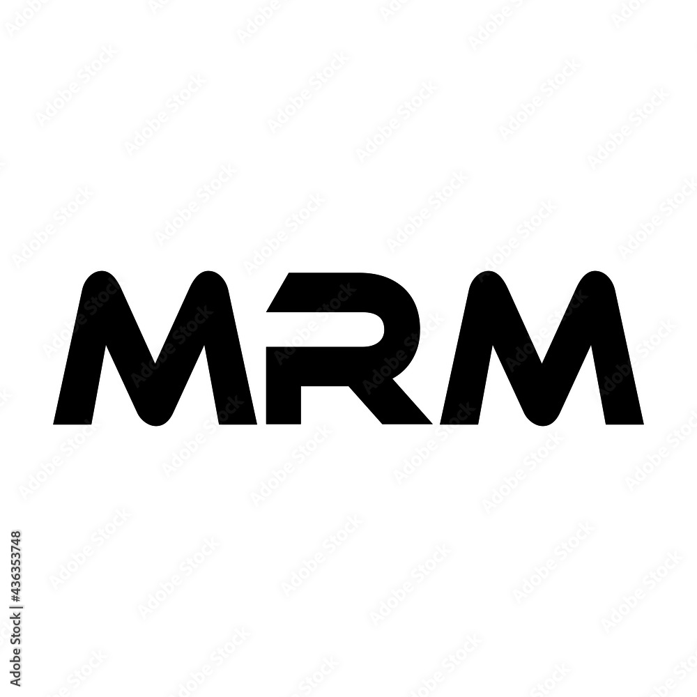 MRM letter logo design with white background in illustrator, vector ...