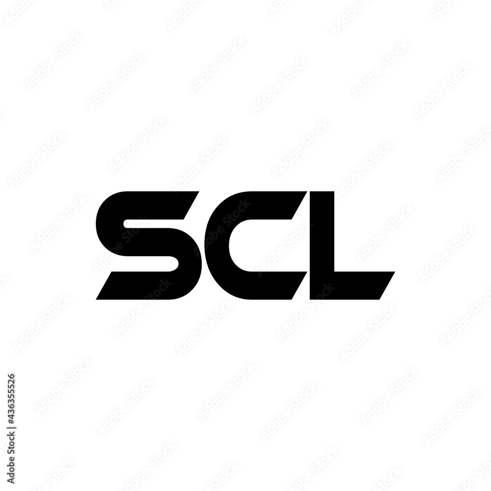 SCL letter logo design with white background in illustrator, vector ...