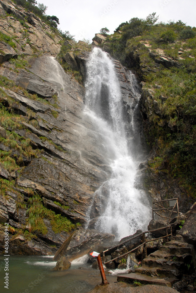 Lushan Mountain in Jiangxi Province, China. Waterfall on Mount Lu is ...