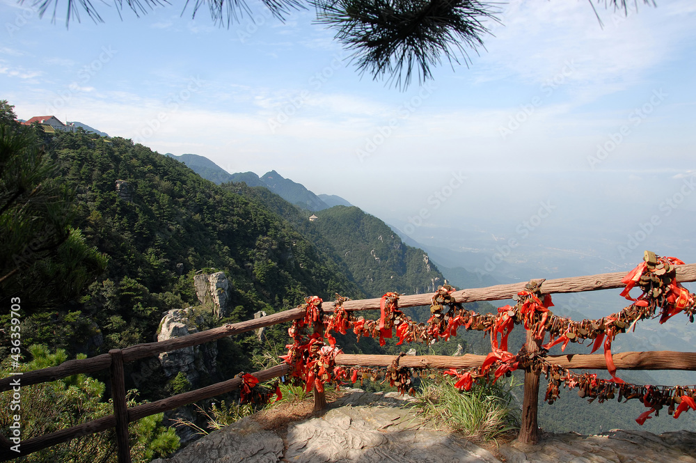 Lushan Mountain in Jiangxi Province, China. Viewpoint on Mount Lu with ...