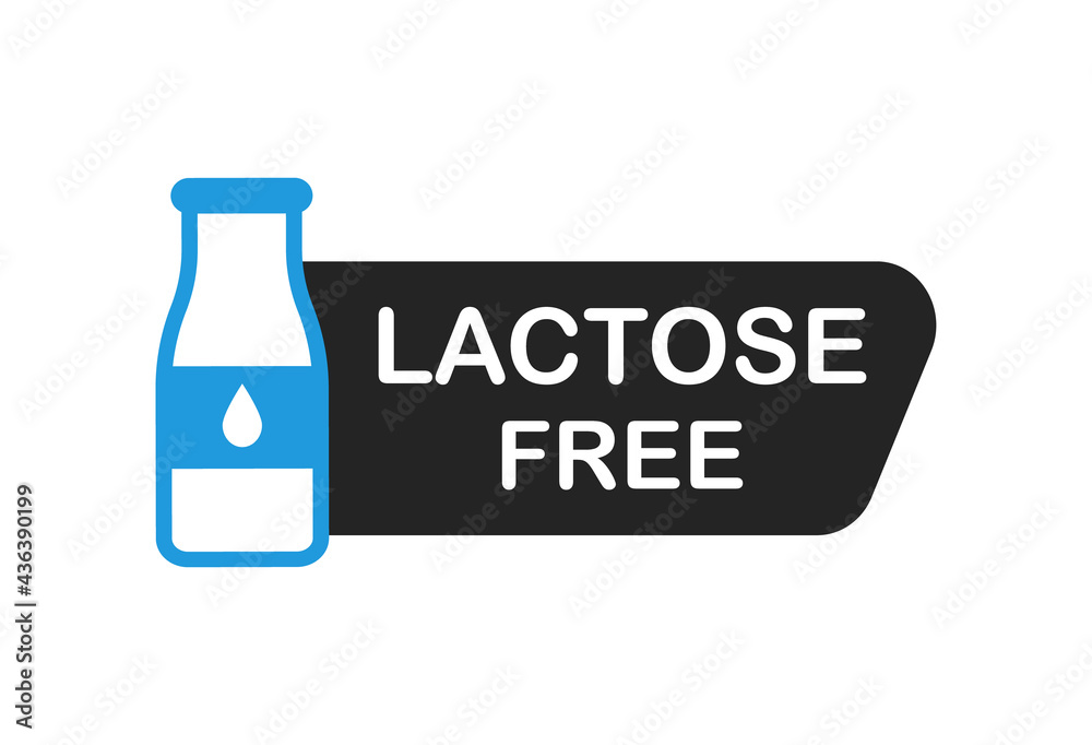 Lactose free logo. Without lactose. Healthy food sign. Allergen icon ...