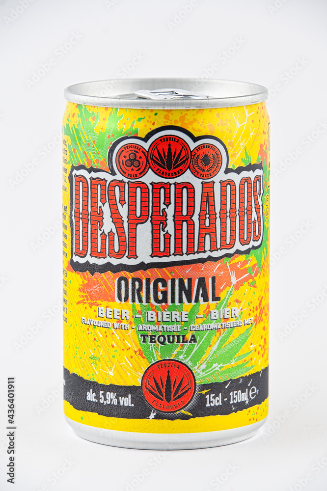 Desperados tequila and beer in a can Stock Photo | Adobe Stock