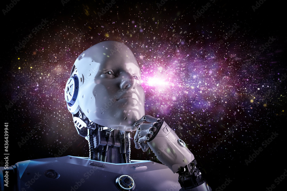 artificial intelligence robot or cyborg analysis Stock Photo | Adobe Stock