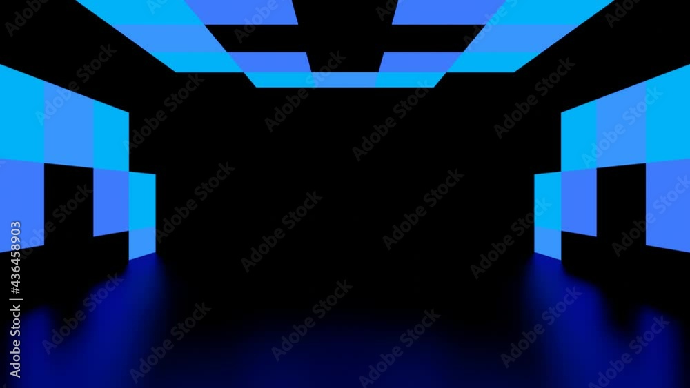 Modern backdrop design., shiny wall studio appearing glowing corridor ...