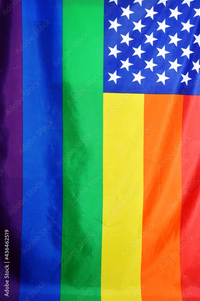 flag of rainbow usa Stock Photo | Adobe Stock