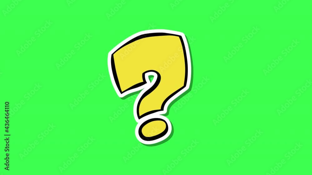 A spinning question mark. Old movie effect. Question mark in cartoon ...